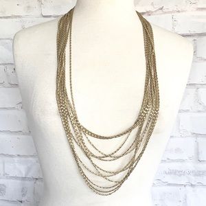 Jewelry | Multi Rows Of Gold Chain Link | Poshmark